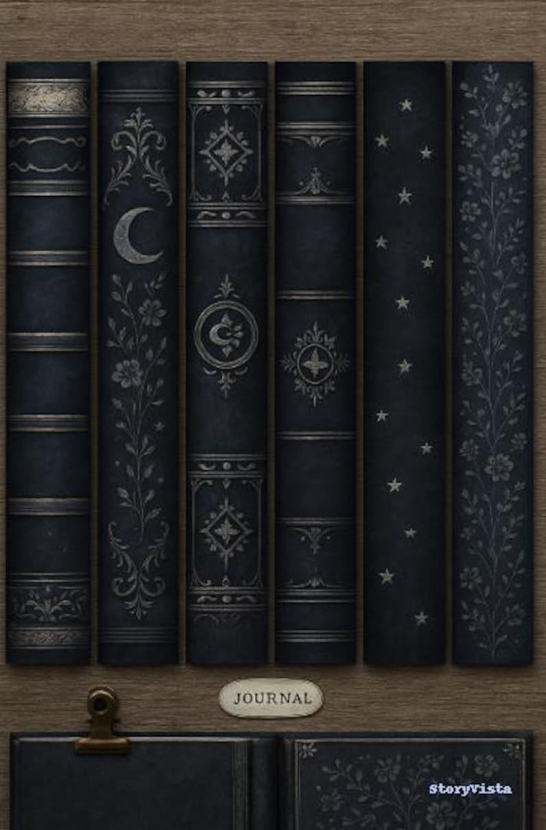 Antique Garden Journal Spines – Vintage Decorative Printable Book Spine ...