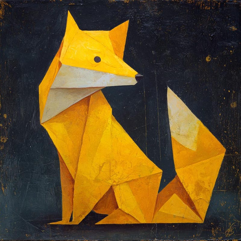 Geometric Fox - Etsy