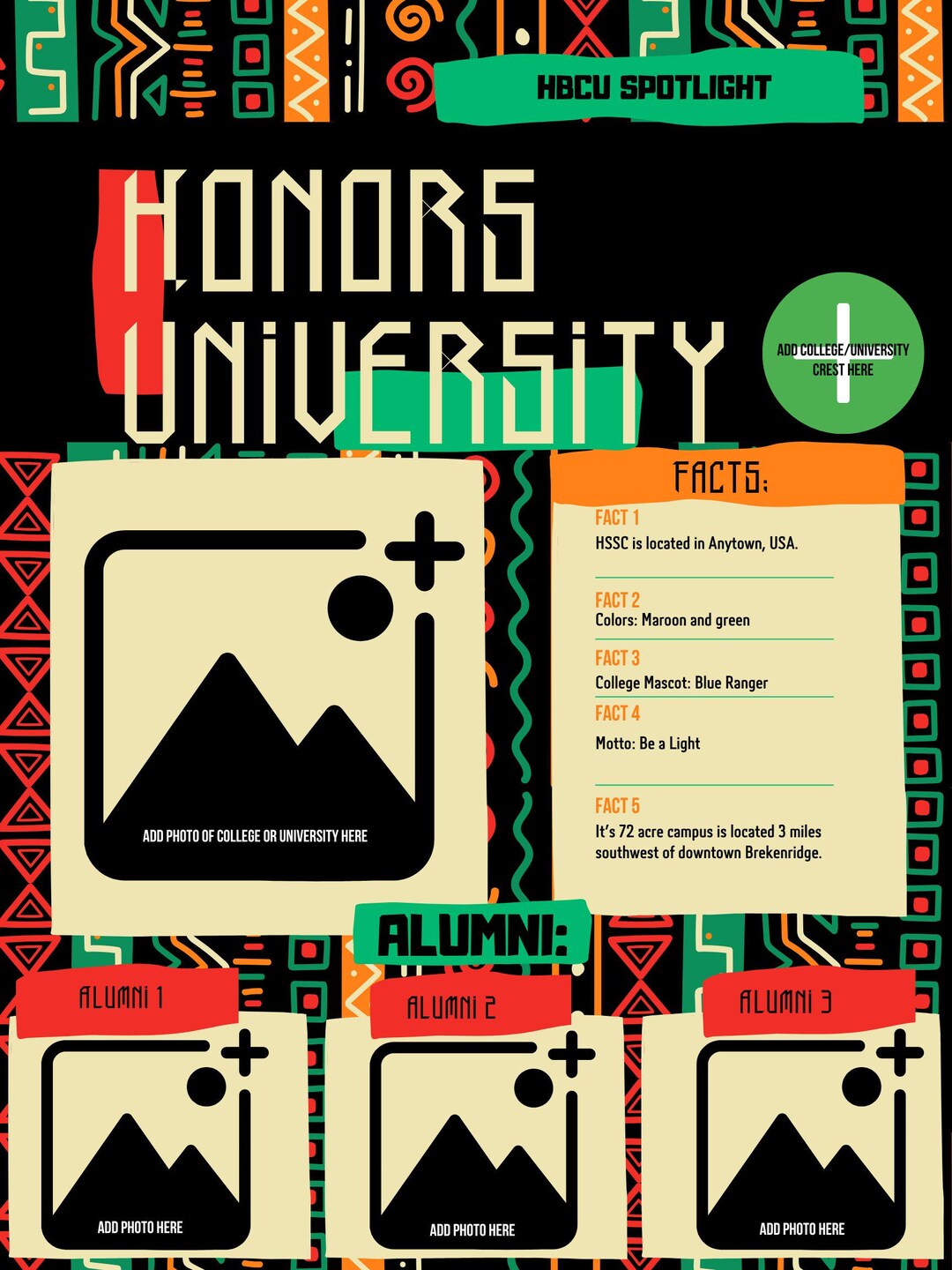 HBCU Poster Template - Etsy