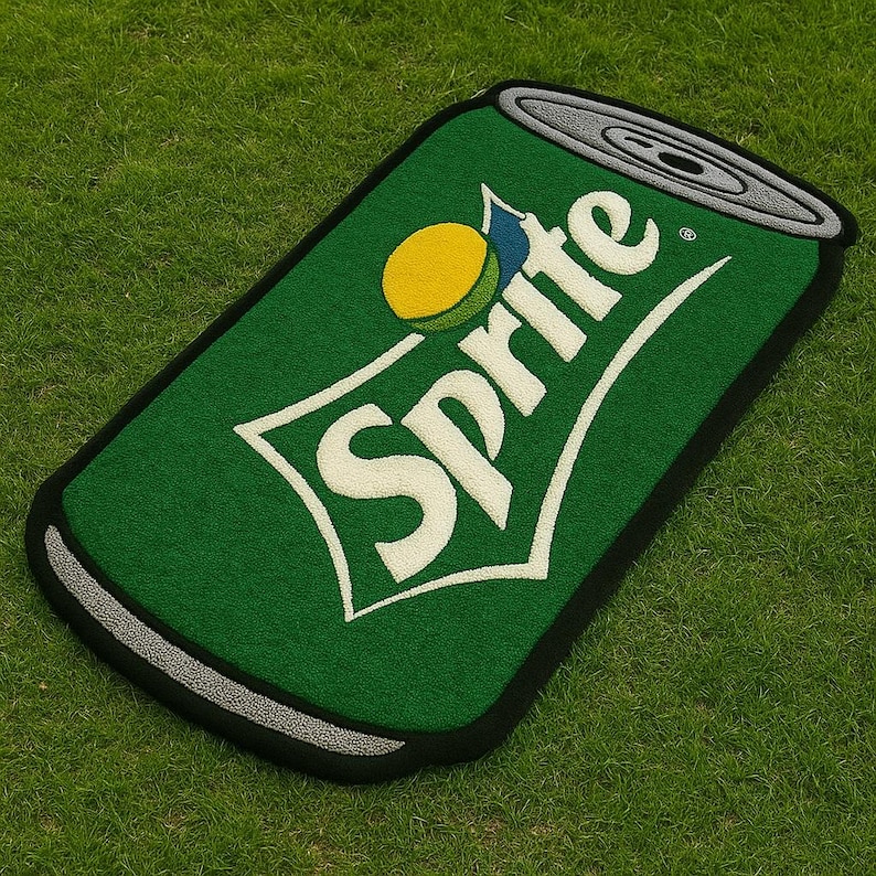 Hand-tufted Wool Soda Can Rug: Coca-cola, Pepsi, Sprite - 5x2.5 Pop Art ...