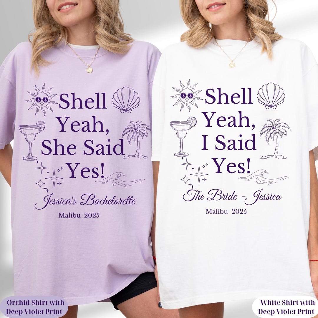 Shell Yeah Bachelorette Party Shirts: Custom Beach Bride & Bridesmaid ...