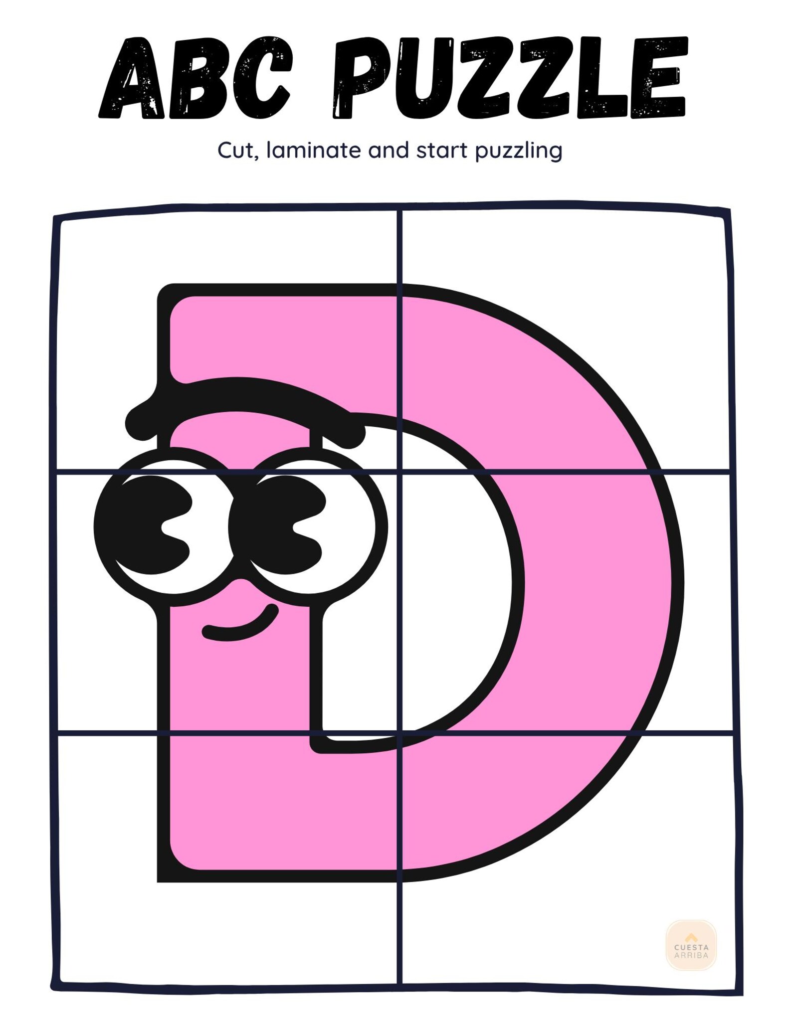 ABC Puzzle Printable - Etsy