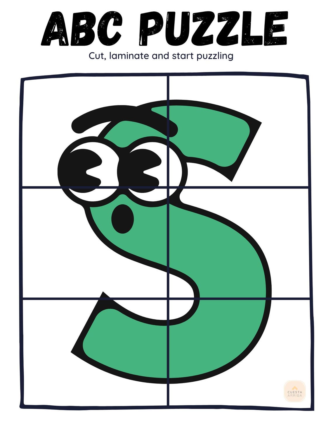 ABC Puzzle Printable - Etsy
