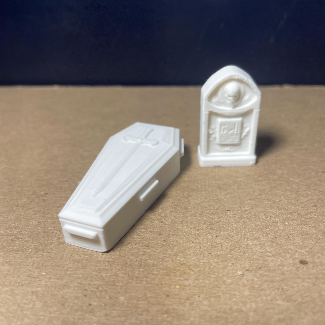 Grave Tombstone and Coffin Dnd Dungeons and Dragons 28mm Scale Mini ...