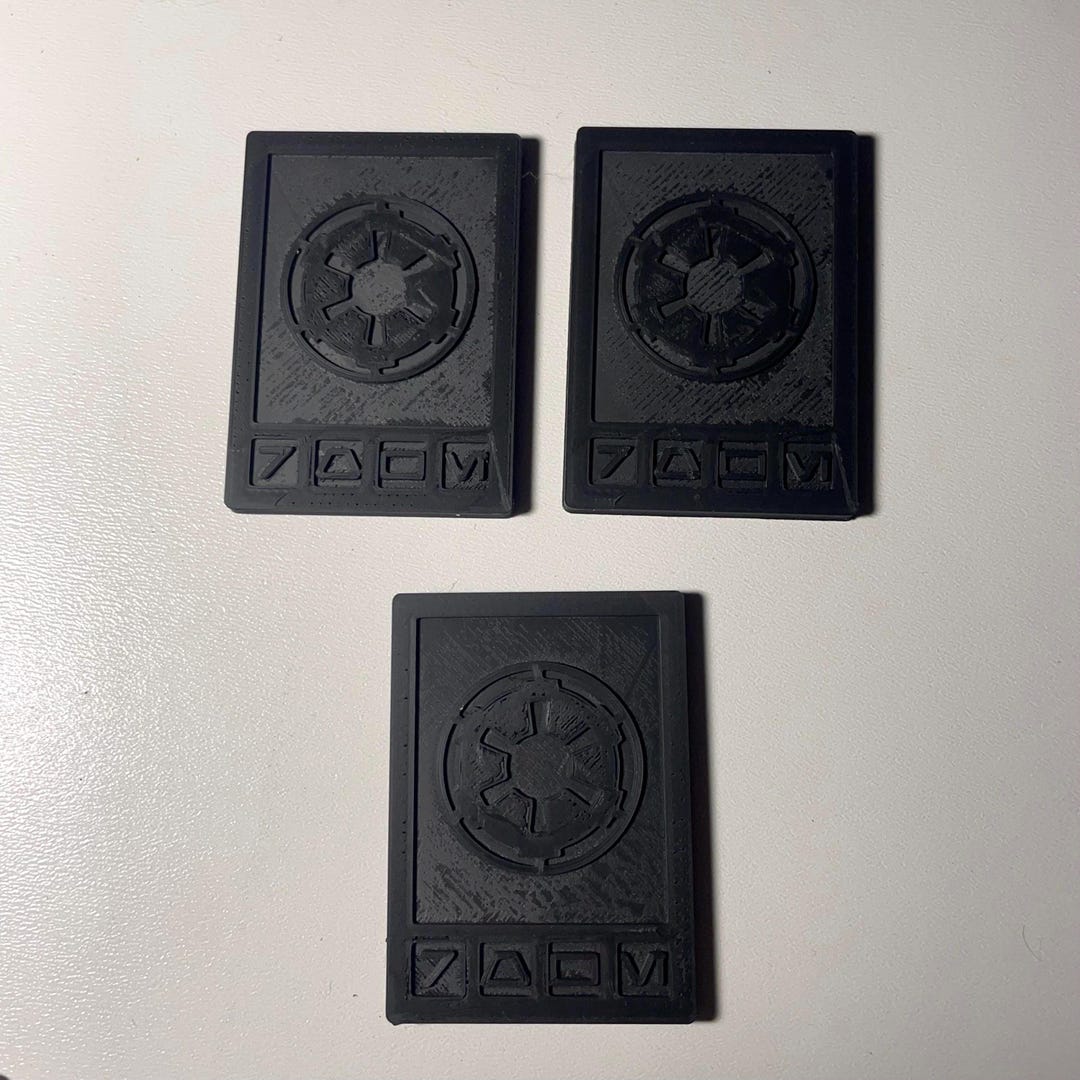 Custom Star Wars Empire Imperial Credit Chip Black Prop Cosplay Money 3 ...