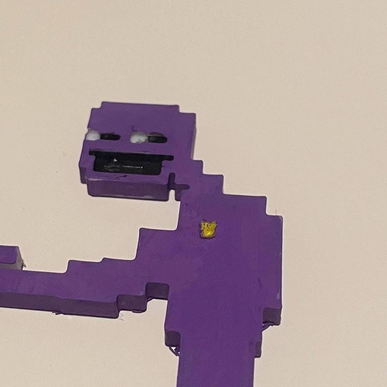 Handpainted FNAF Five Nights at Freddy’s Purple Guy William 8-bit Pixel ...