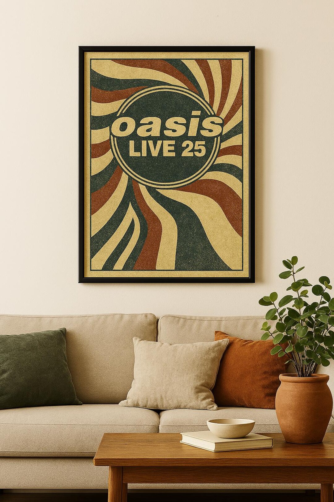 Oasis LIVE 25 – A4 Retro Music Poster for Fans & Collectors - Etsy