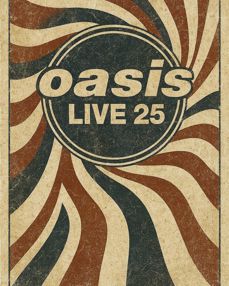 Oasis LIVE 25 – A4 Retro Music Poster for Fans & Collectors - Etsy