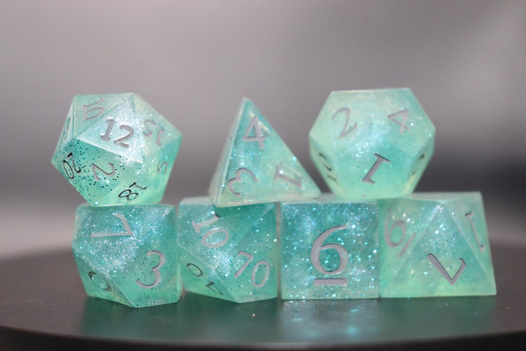 Clear Sky | 7pc Polyhedral Dice Set for Ttrpgs - Etsy