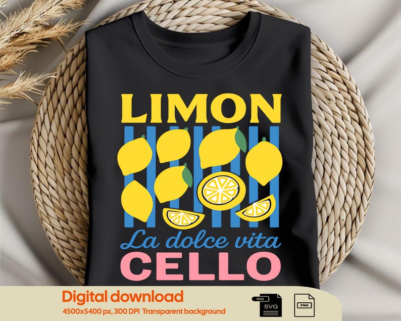 Retro Limoncello La Dolce Vita Png, Lemon Png, Italy Png, Summer Png ...