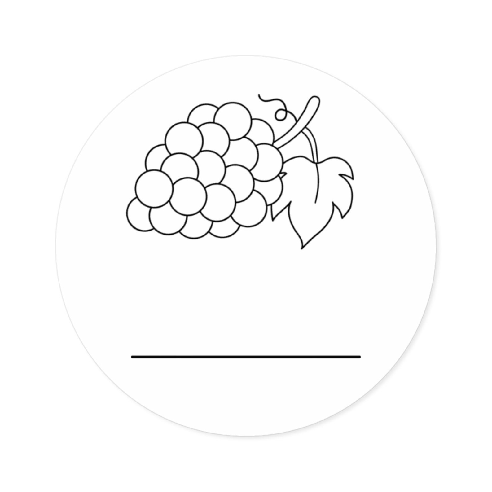 Grapes Name Tag Stickers, Customizable, Fun for Kids, for Teachers ...