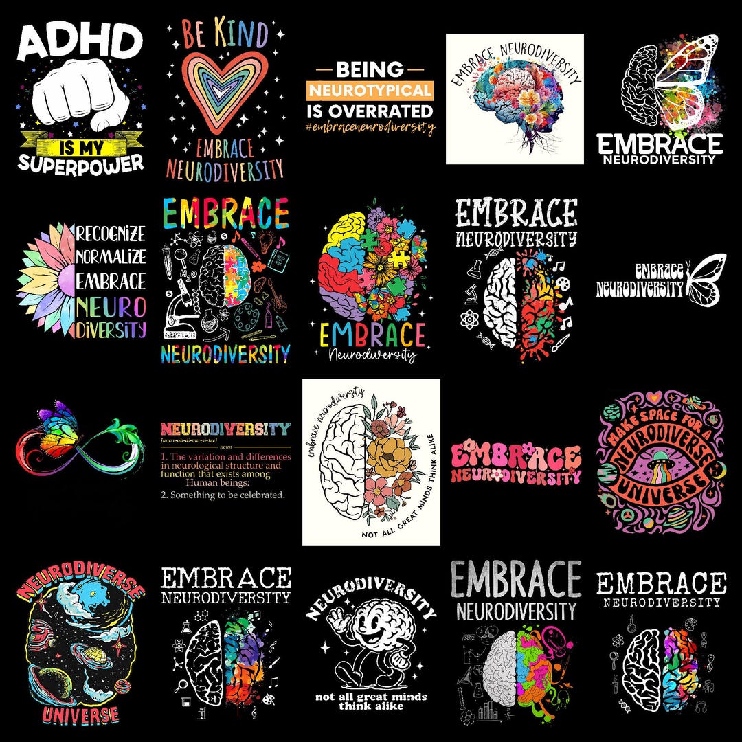 Embrace Neurodiversity Bundle Png, Autism Png, Autism Awareness Png ...