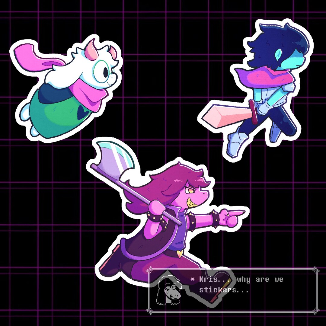Fun Gang Deltarune Stickers | Kris | Susie | Ralsei - Etsy