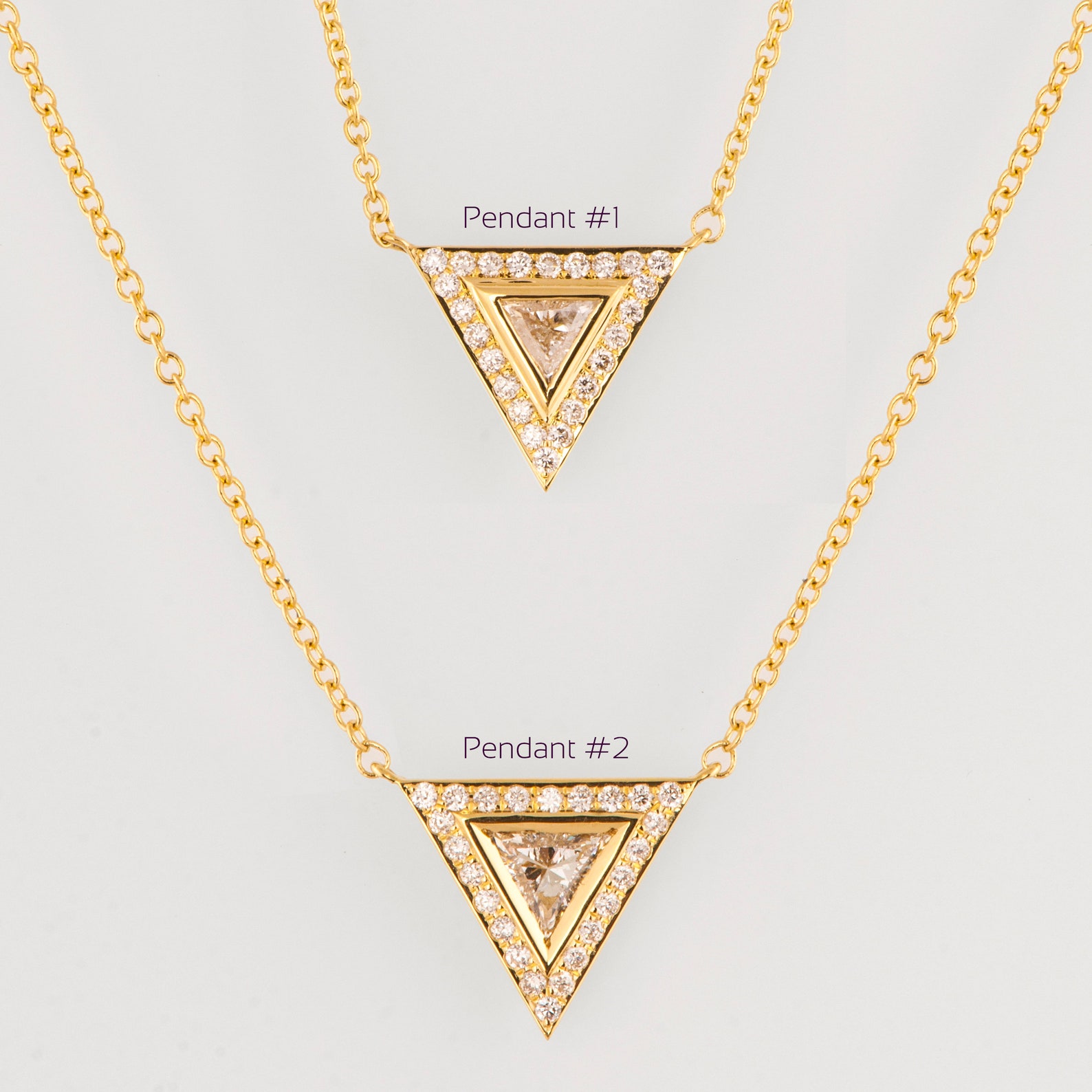 Triangle Diamond Pendant, Limited Edition - Etsy