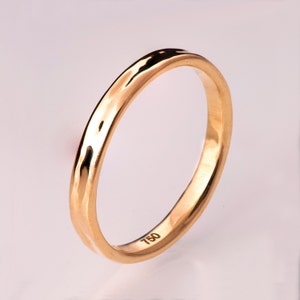 Simple Gold Wedding Band, Rose Gold Ring , Unisex Ring , Rose Gold ...