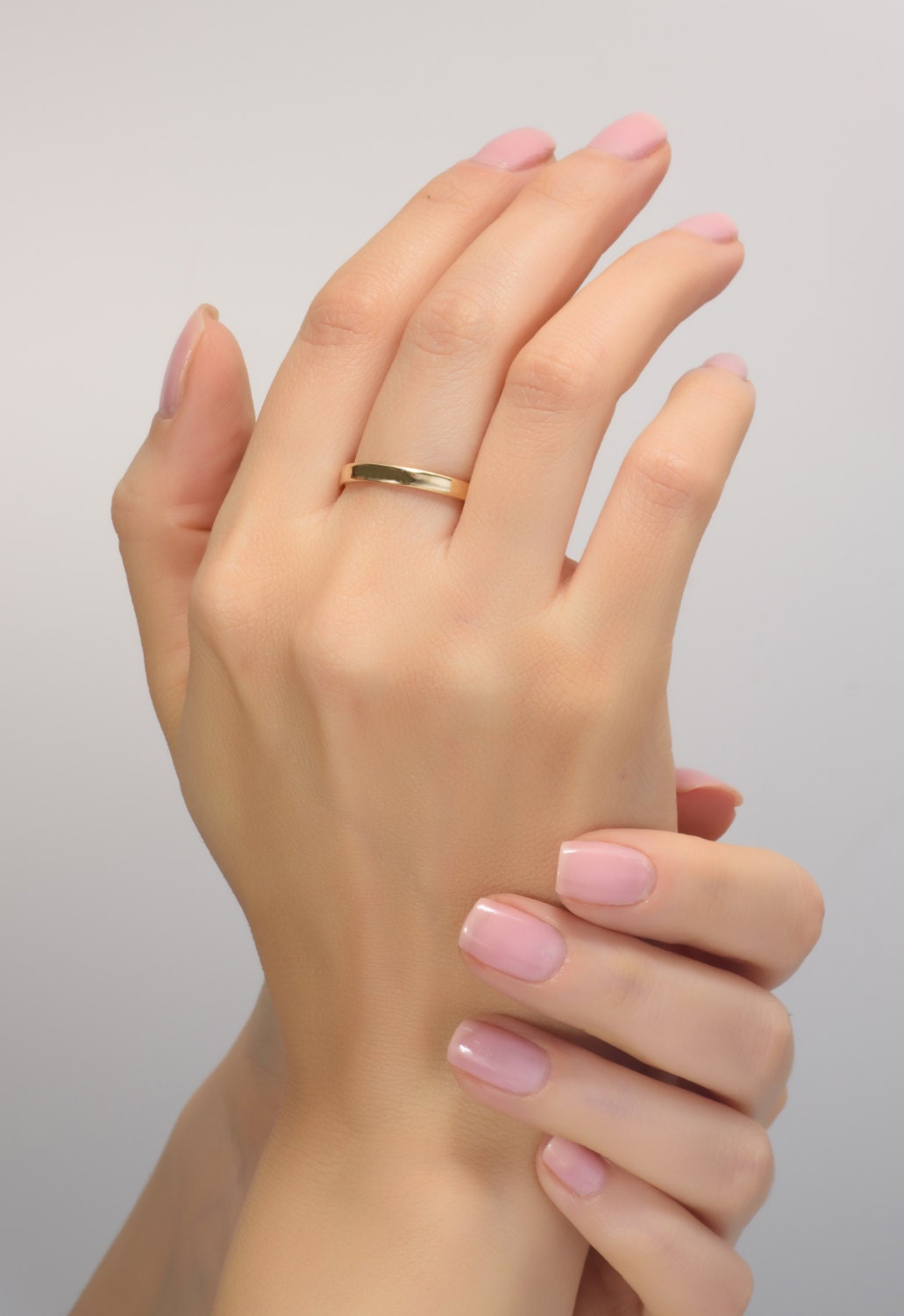 Simple Gold Wedding Band 14k Gold Ring Unisex Ring - Etsy