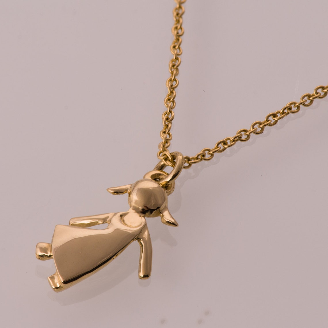 Child Pendant - 14K Gold Pendant, Boy Gold Pendant, Mother's Necklace ...