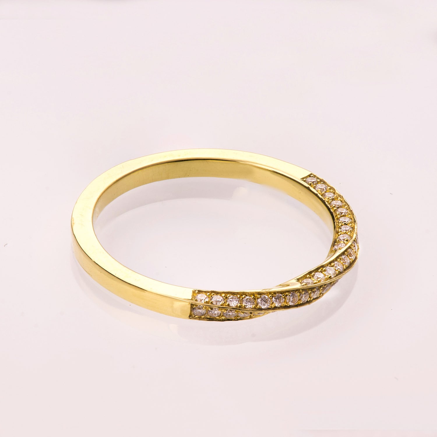 Mobius Diamond Ring, Mobius Ring, Gold and Diamonds Ring , Eternity ...