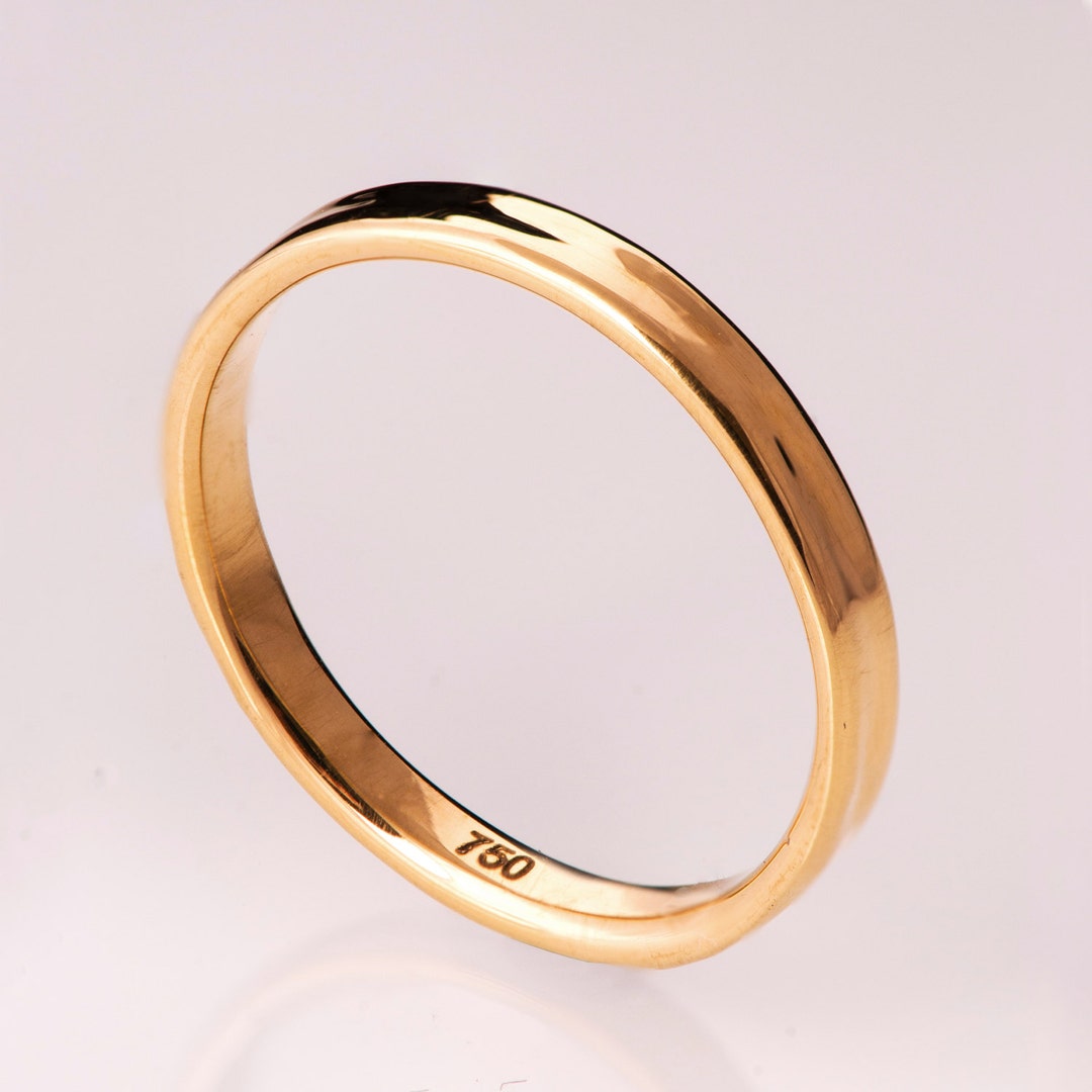 Simple Gold Wedding Band, Rose Gold Ring , Unisex Ring , Rose Gold ...
