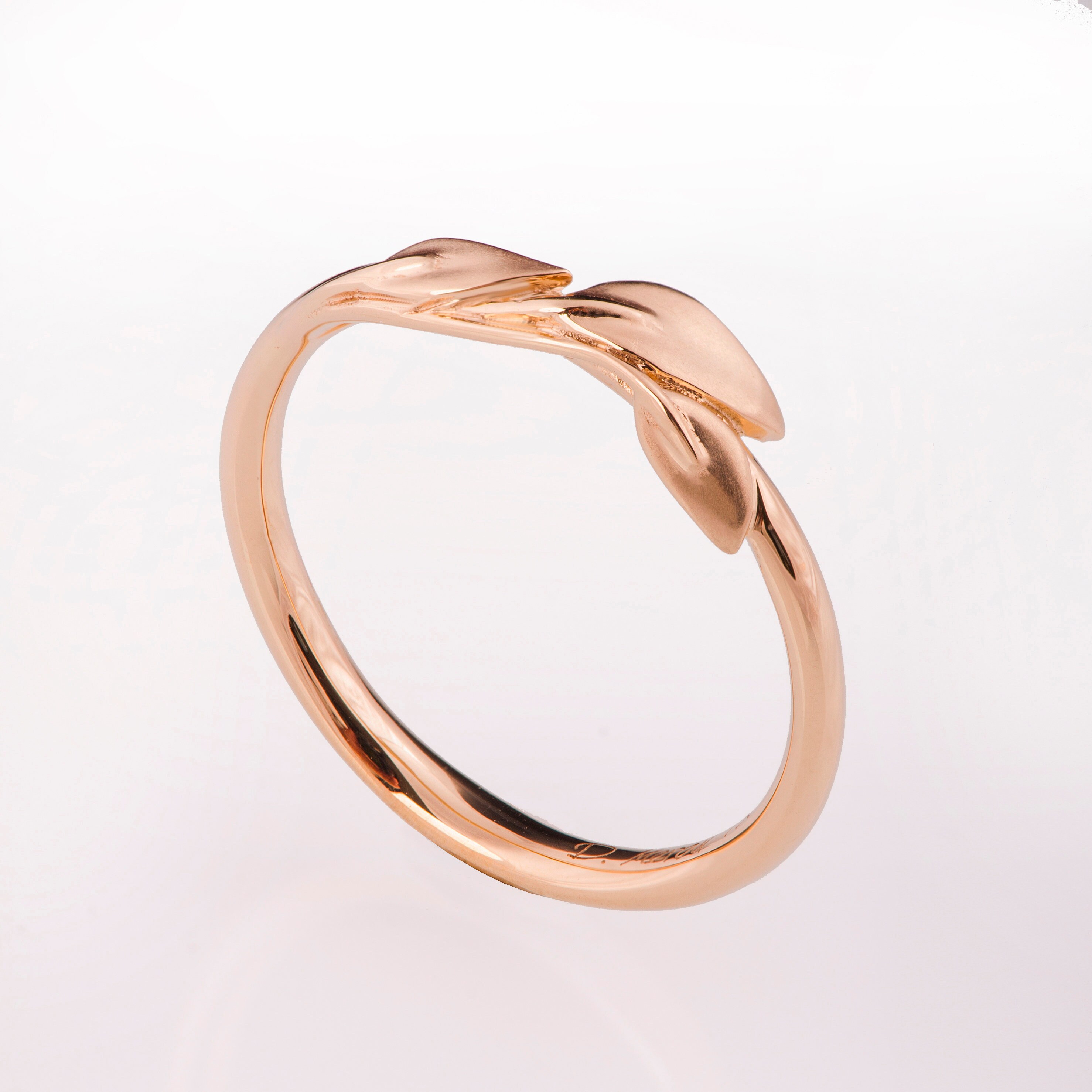 Leaves Ring dainty leaf ring Rose Gold ring wedding ring | Etsy