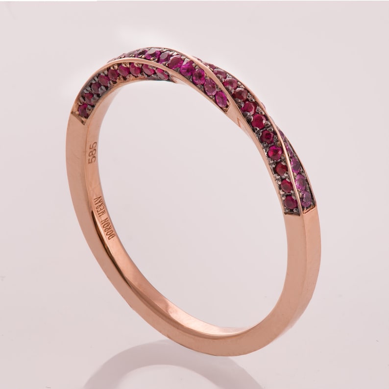 Mobius Ring Mobius Eternity Ring Mobius Sapphire and Ruby | Etsy