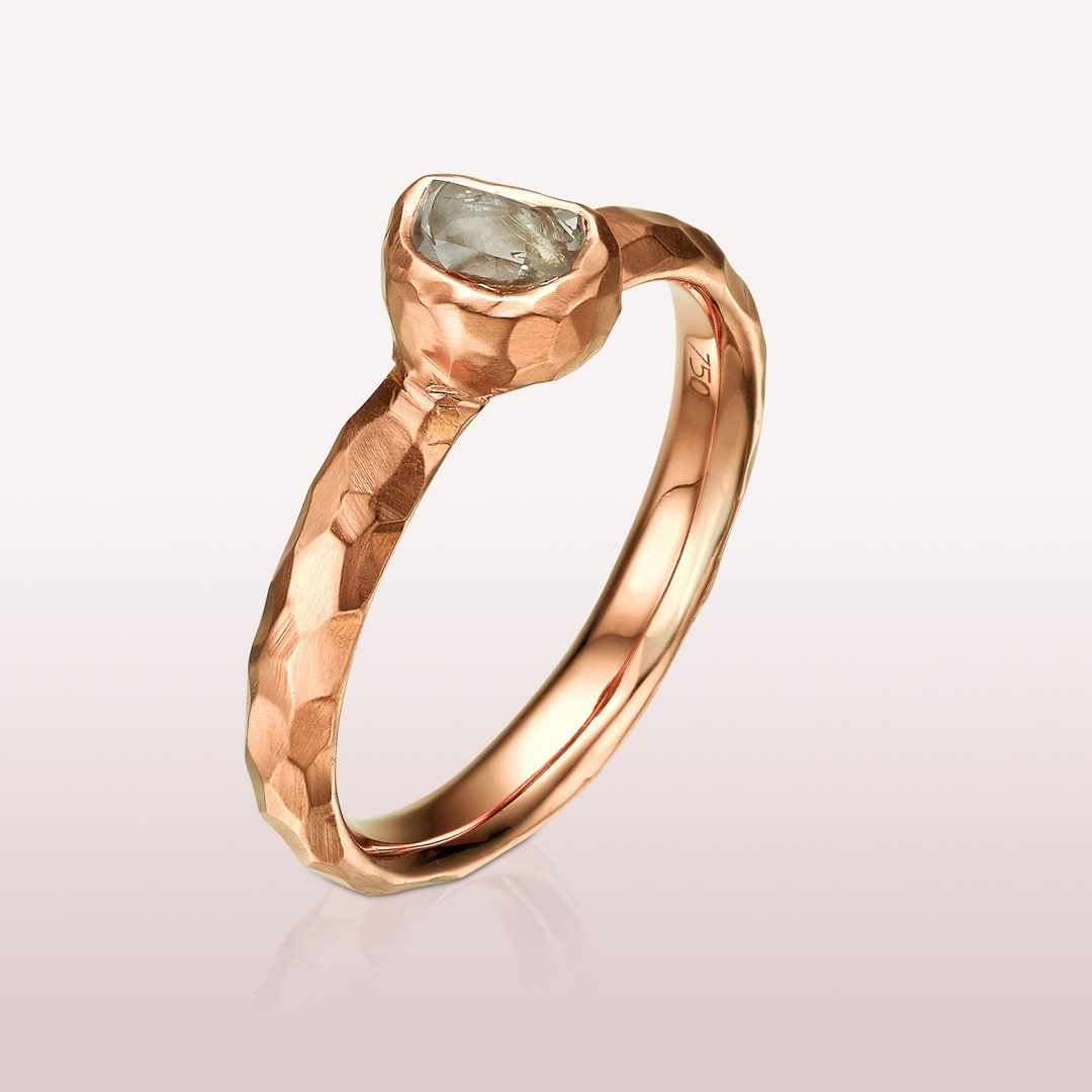 Raw Engagement Ring, Chiseled Raw Diamond Ring, Rough Diamond Ring ...