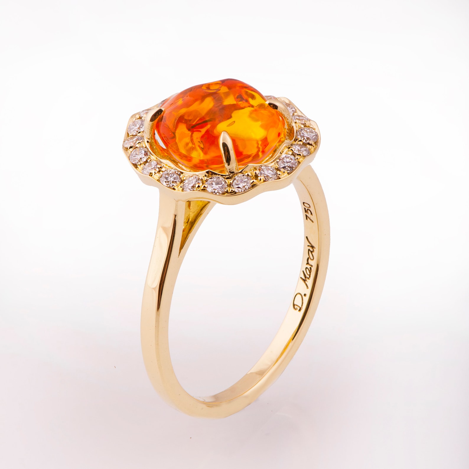 Fire Opal Engagement Ring Mexican Fire Opal Ring Opal | Etsy