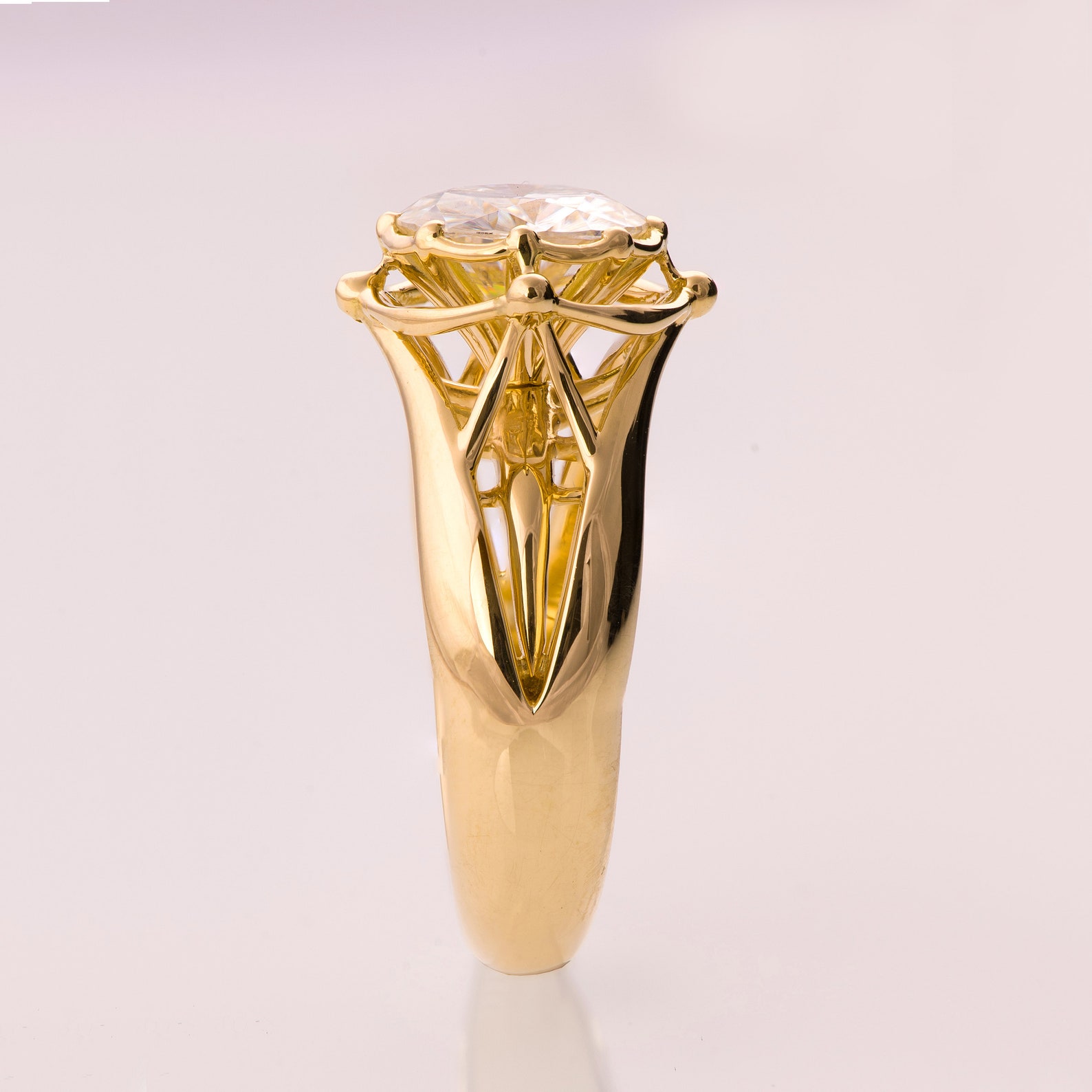 Large Diamond Ring, Statement Ring, 3ct Ring, Unique Engagement Ring ...