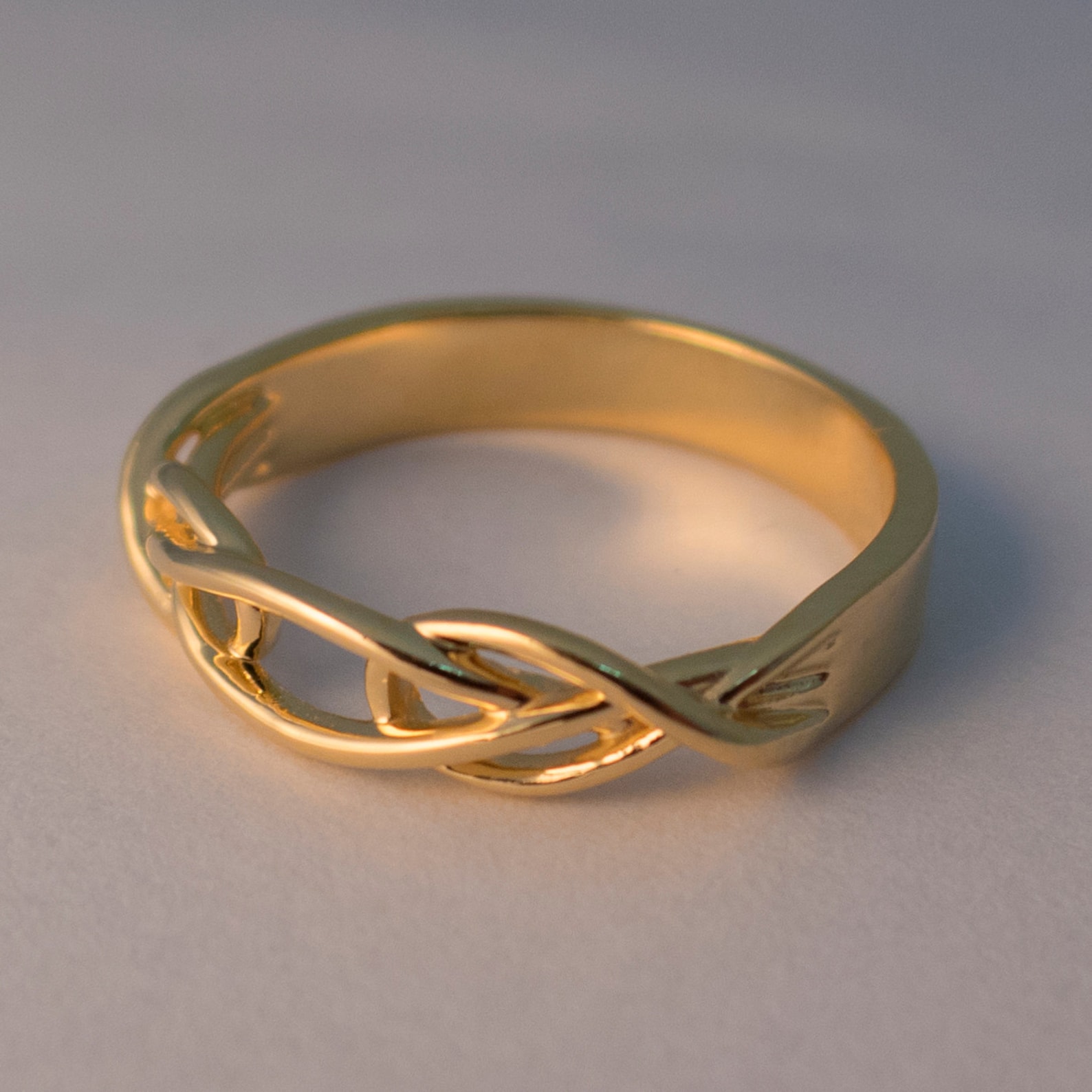 Infinity Knot Ring 14K Gold Ring Wedding Band 14K Gold - Etsy