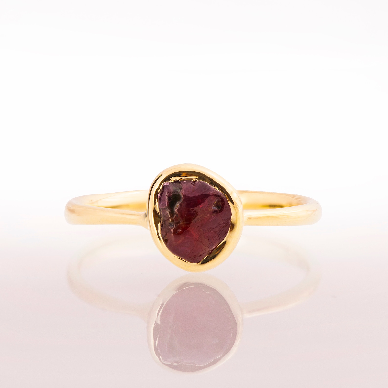 Raw Ruby Ring Raw Engagement Ring Unique Engagement Ring - Etsy