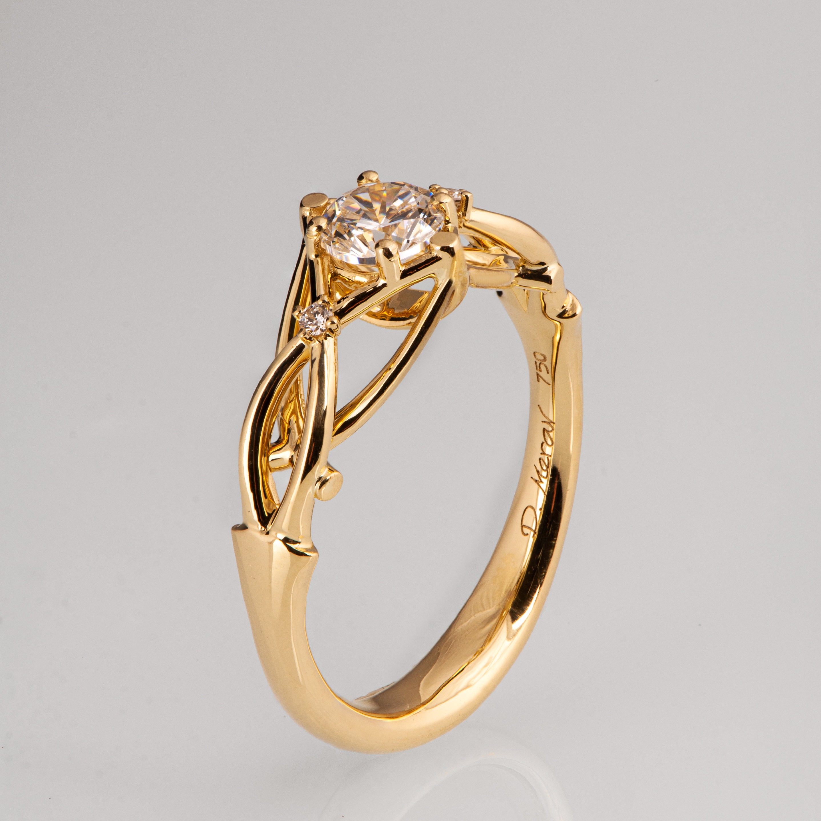 Celtic Engagement Ring Celtic Three Stone Engagement Ring | Etsy