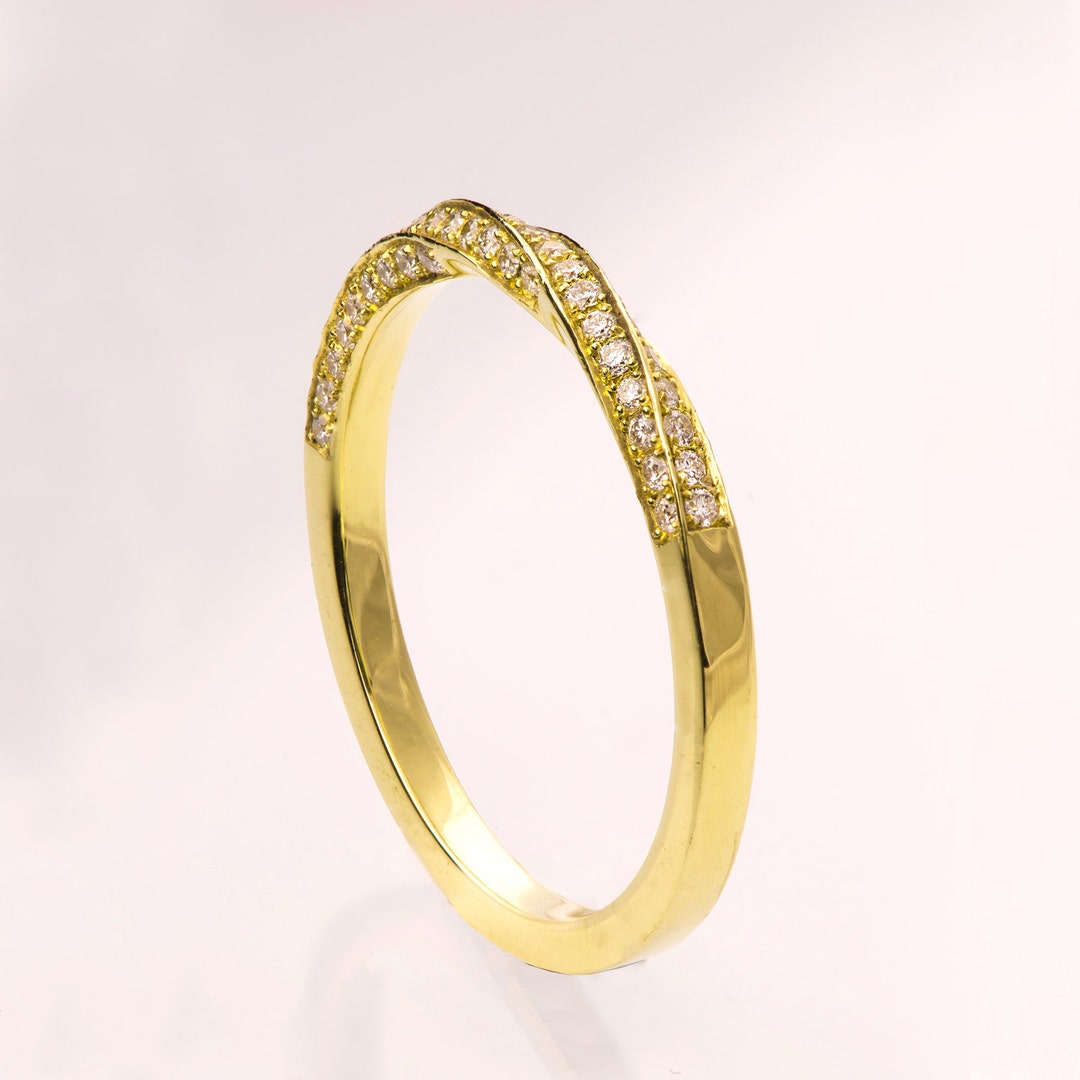 Mobius Diamond Ring, Mobius Ring, Gold and Diamonds Ring , Eternity ...