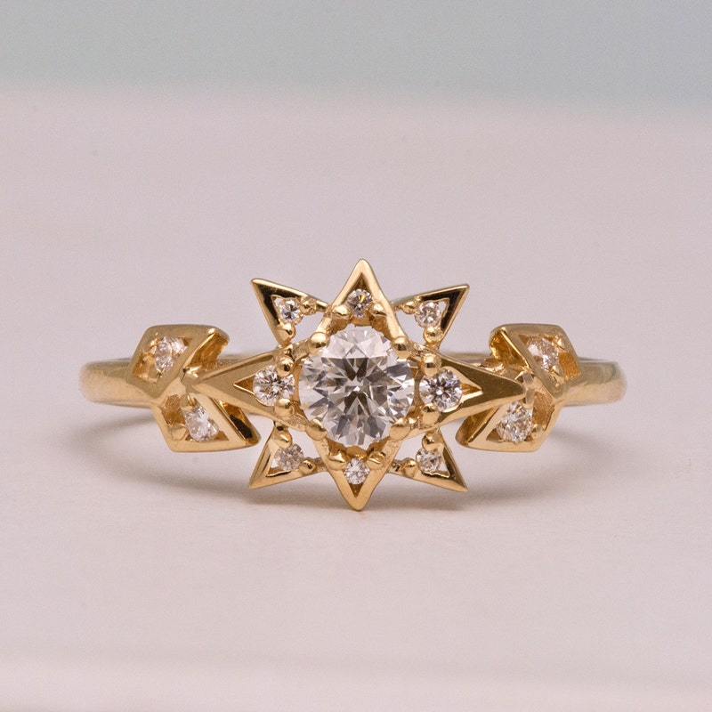 Star Engagement Ring - Etsy
