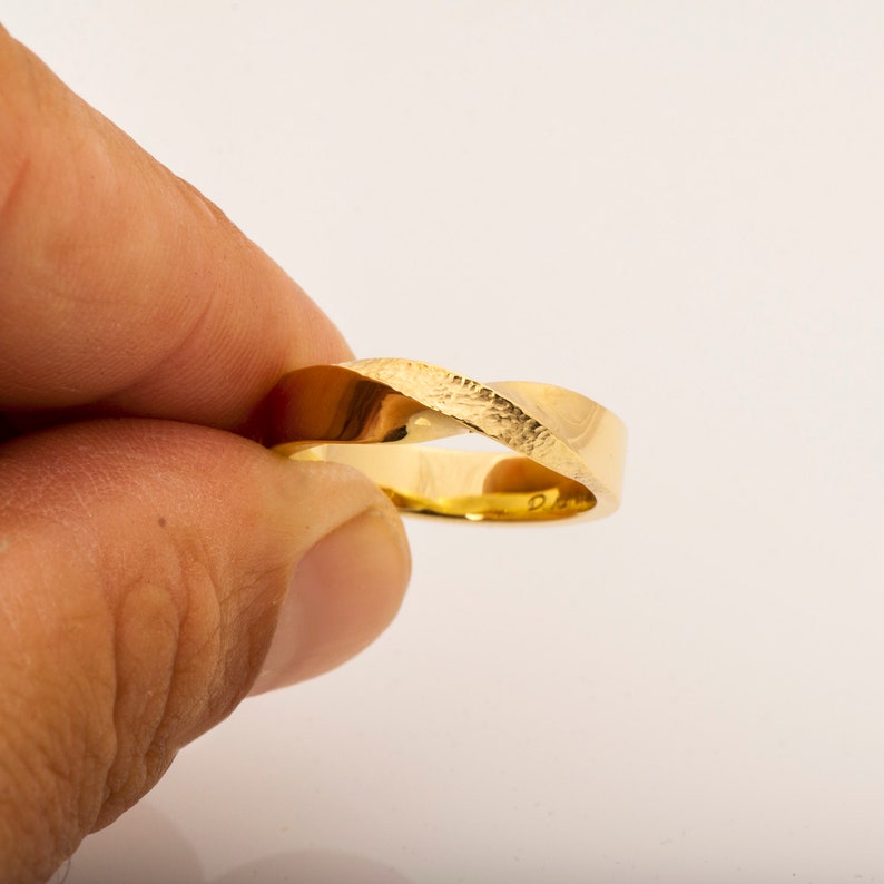 Mobius Ring Wedding Ring Hammered Mobius Ring Wedding | Etsy