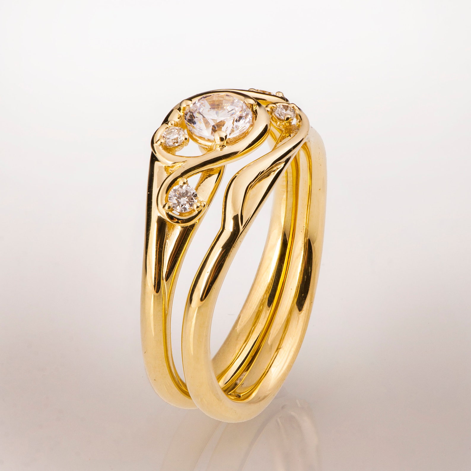 Knot Engagement Ring Diamond Engagement Ring Celtic Ring | Etsy