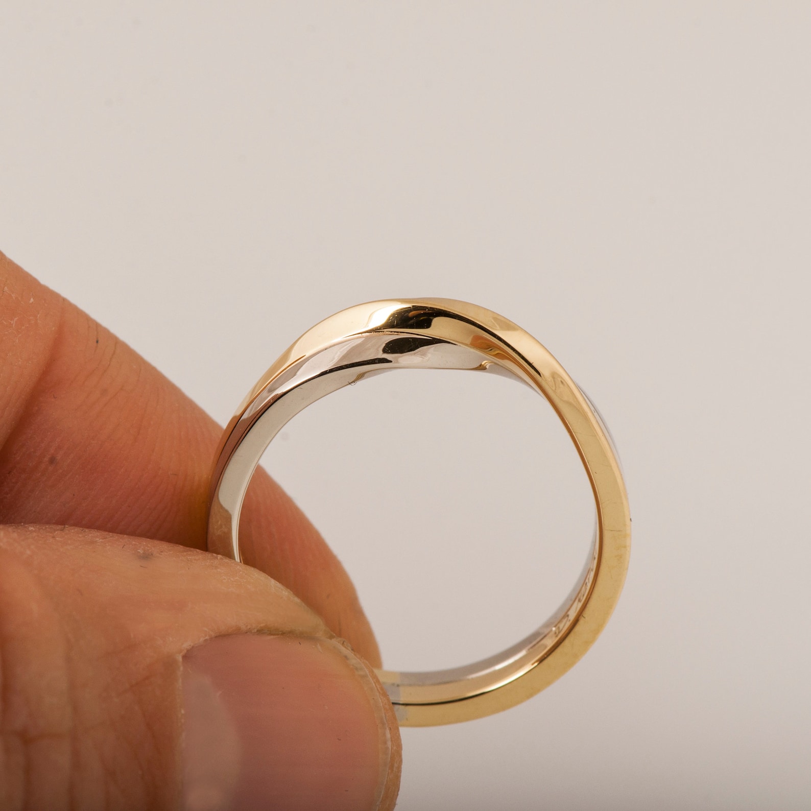 Two Tone Mobius Ring Gold Mobius Ring Wedding Ring Gold | Etsy