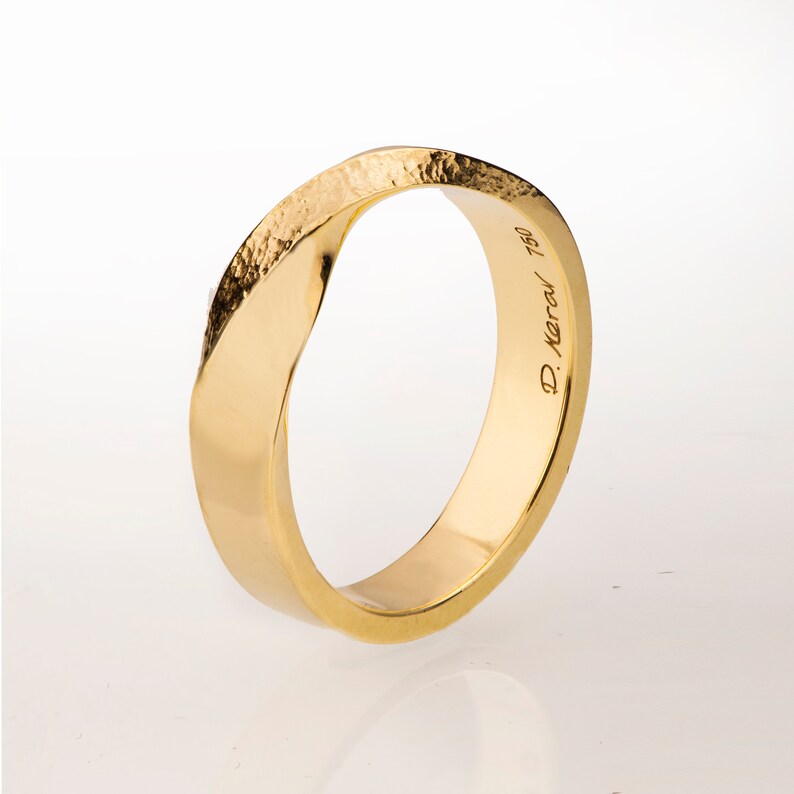 Mobius Ring Wedding Ring Hammered Mobius Ring Wedding | Etsy
