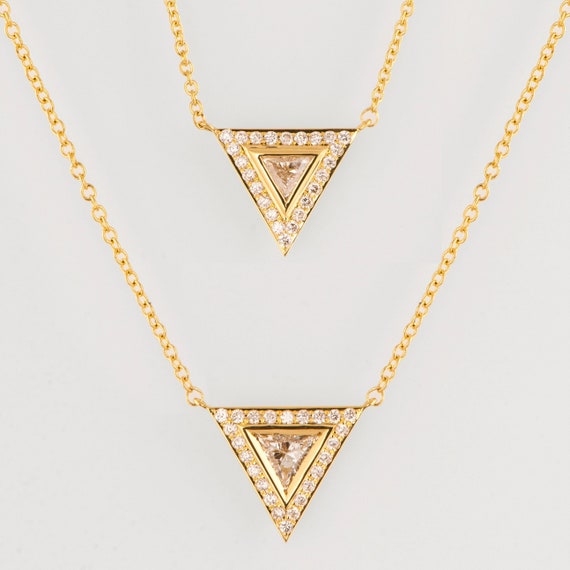 Triangle Diamond Pendant Limited Edition - Etsy