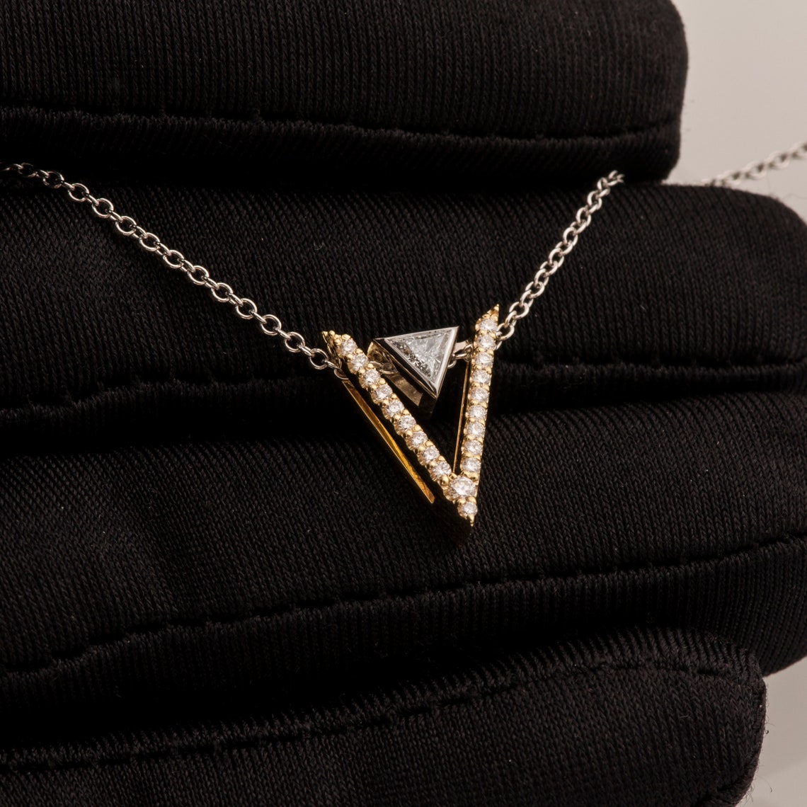 Triangle Diamond Pendant Limited Edition - Etsy