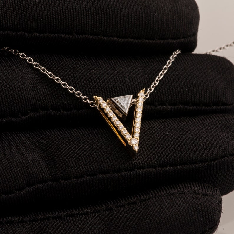 Triangle Diamond Pendant Limited Edition - Etsy