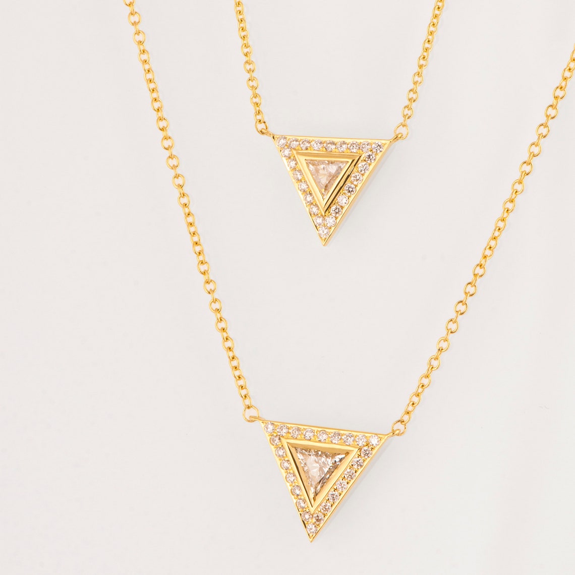 Triangle Diamond Pendant, Limited Edition - Etsy