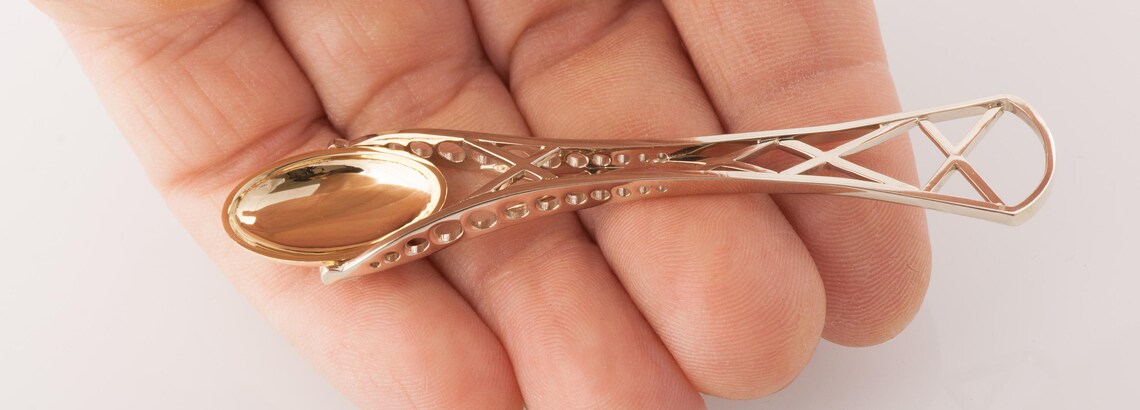 Handmade 14k Gold Tea Spoon, Personalized Baby Shower Gift - Etsy