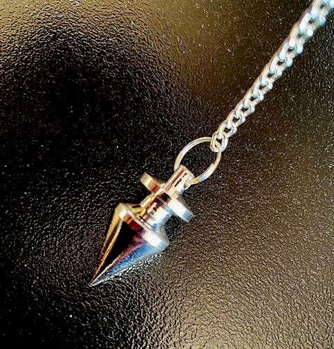 SILVER PENDULUM With DISC Top on Chain - Etsy