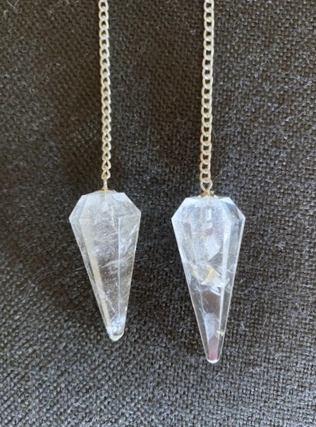 CLEAR QUARTZ CRYSTAL Pendulum 2 Sizes to Choose From - Etsy