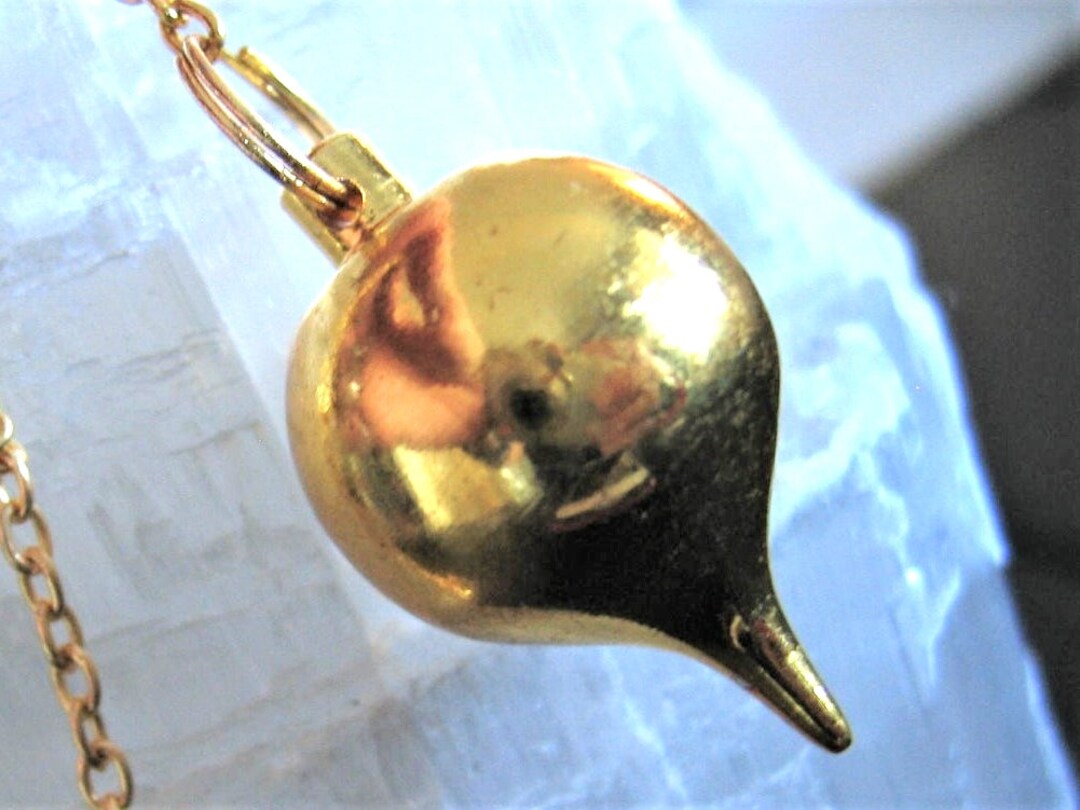 GOLD Ball TEARDROP PENDULUM for Dowsing - Etsy