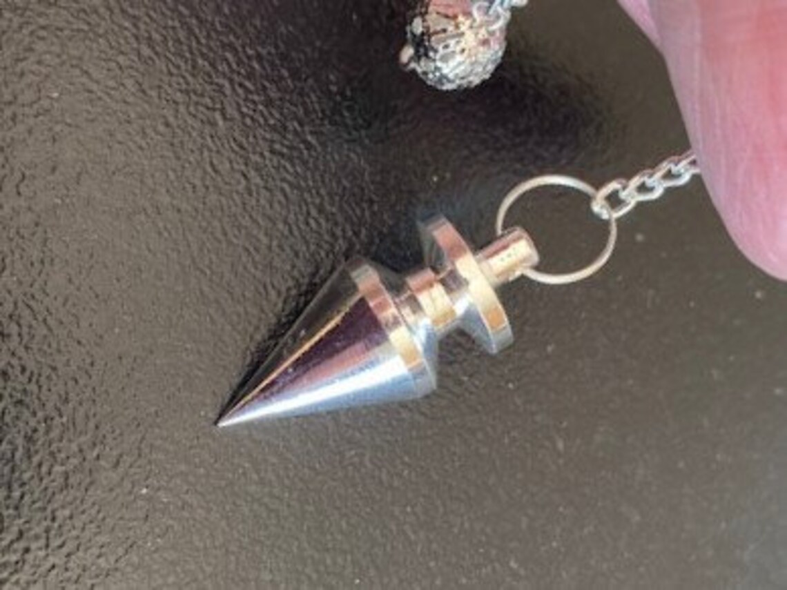 SILVER PENDULUM With DISC Top on Chain - Etsy