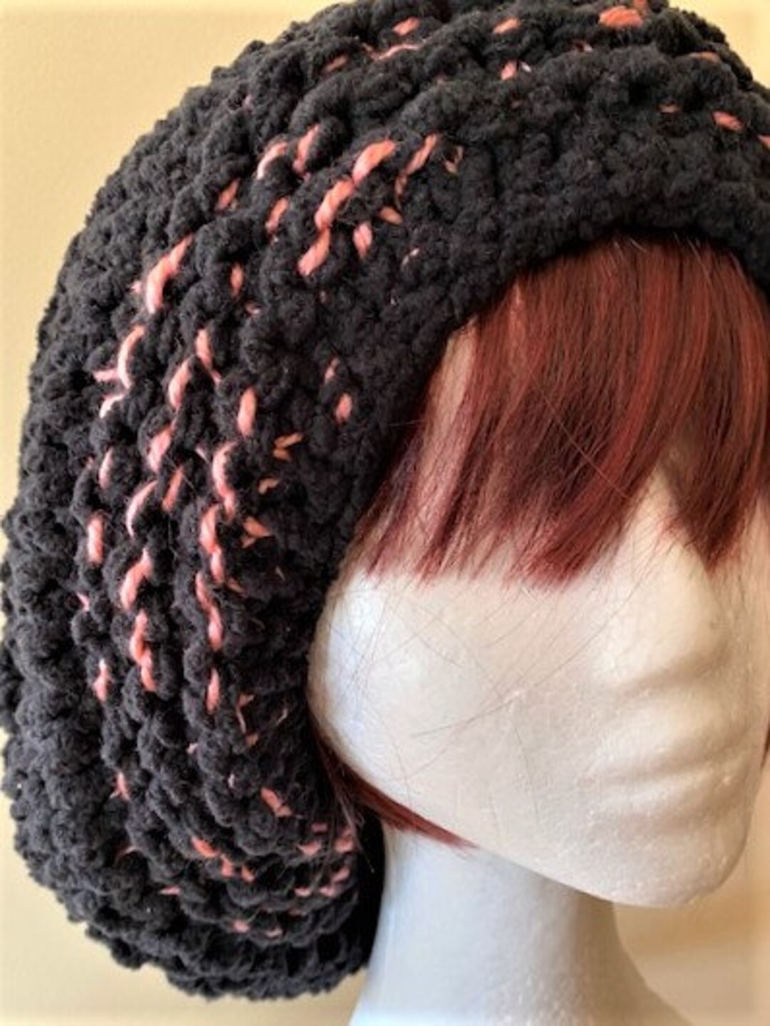LUXURIOUS BLACK VELOUR Slouch Beret Style Hat Day or Evening Wear - Etsy