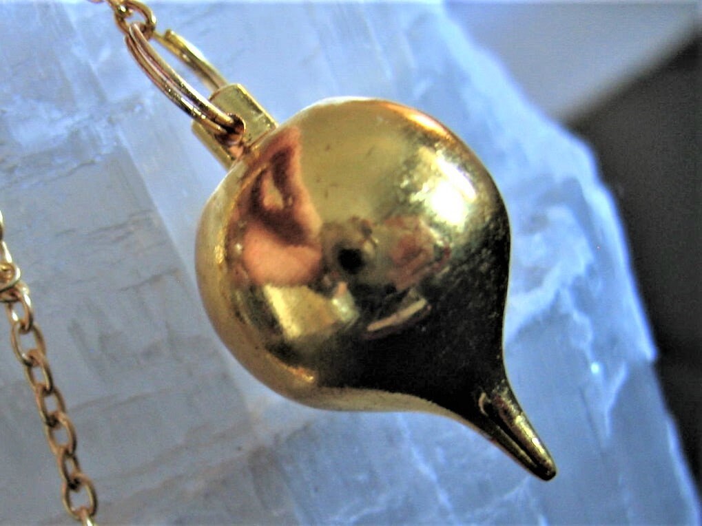 GOLD Ball TEARDROP PENDULUM for Dowsing - Etsy