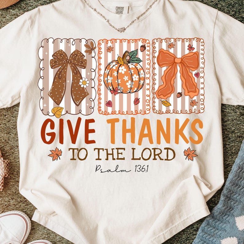 Give Thanks to the Lord Png, Jesus Png, Floral Christian Fall Coquette ...