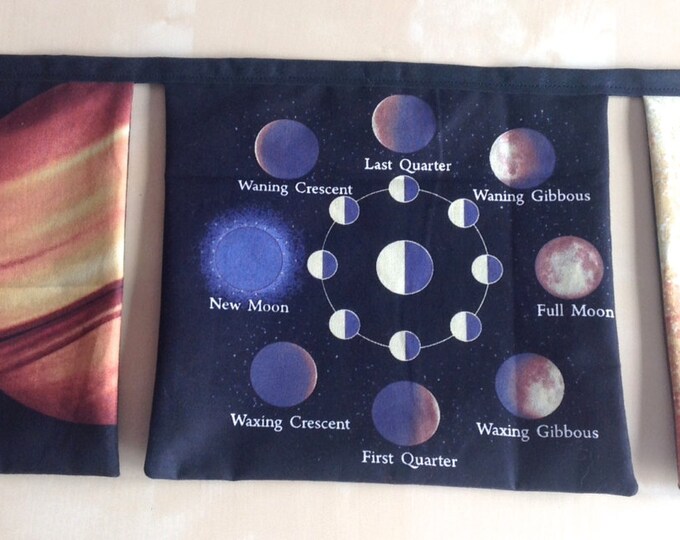 Solar System Bunting Space Banner Planets 7 Large Square Flags - Etsy